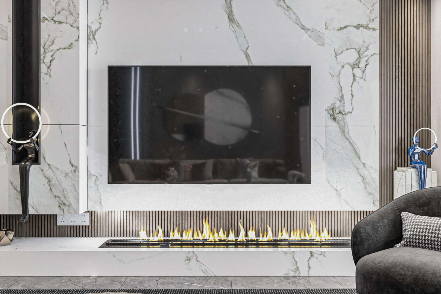 Stone Slab Fireplace Surround Designs For Contemporary Homes • Bellezza ...